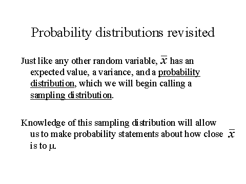 Probability distributions revisited